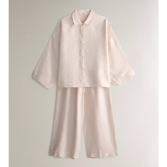 Zara | Intimates & Sleepwear | Zara Linen Shirt And Pants Nwt | Poshmark